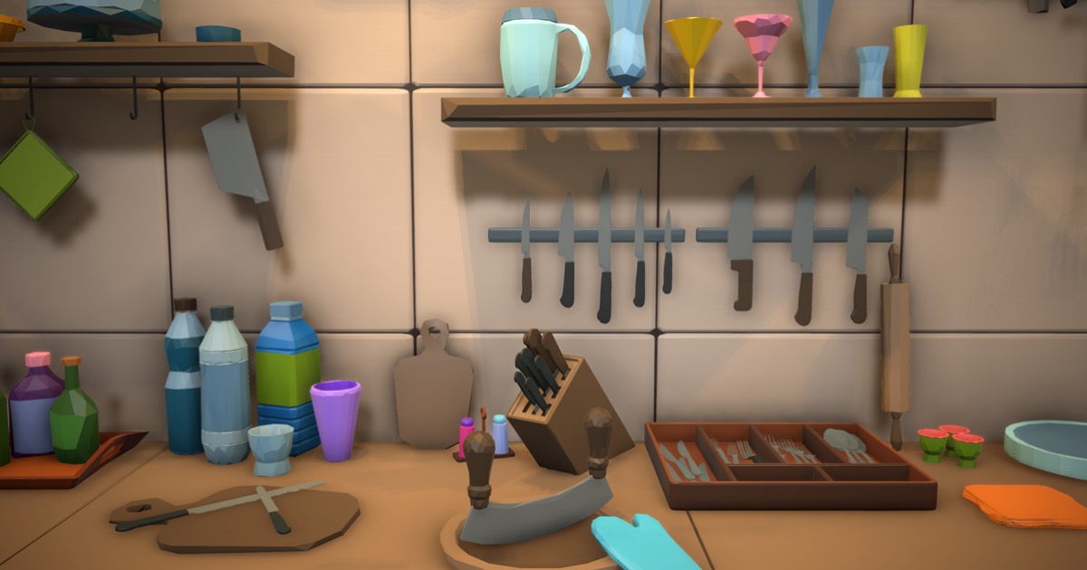 Kitchen Equipment - Low Poly | 3D Interior | Unity Asset Store