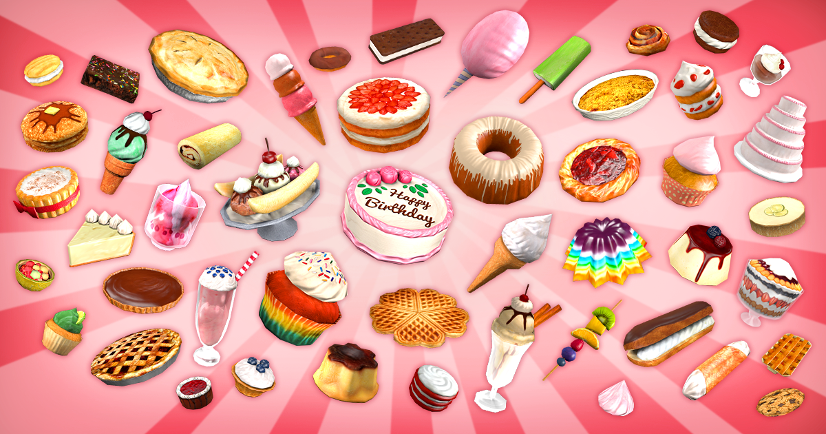 Dessert Heaven Pack | 3D Food | Unity Asset Store