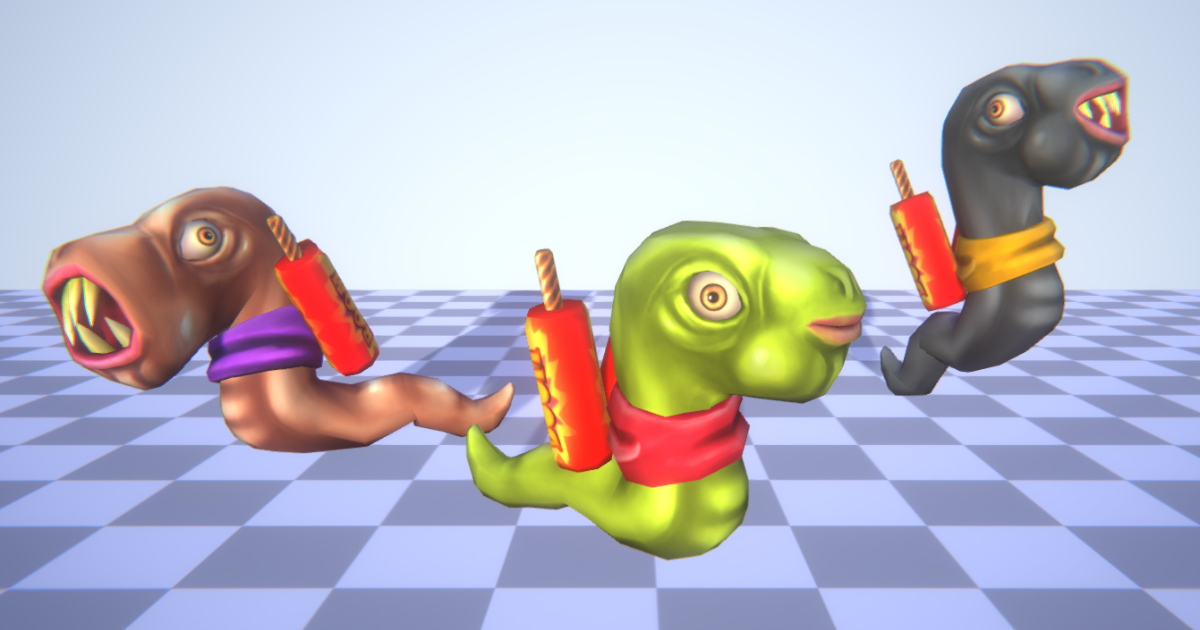 Worm Exploder | 3D Characters | Unity Asset Store