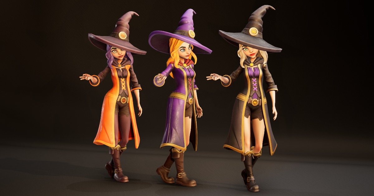 Stylized Female Witch 01 | 3D Characters | Unity Asset Store