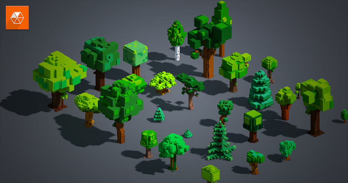 Low Poly Boxy-Stylized Trees#1 | 3D Trees | Unity Asset Store
