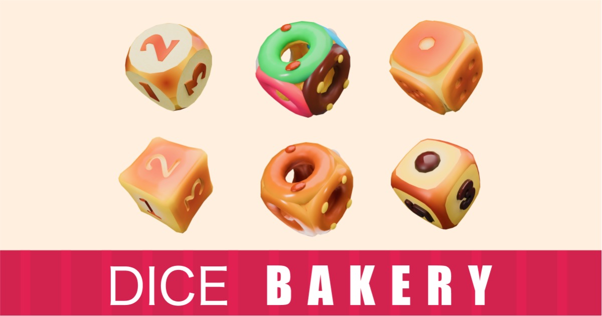 Sweet Roll – Dice Bakery set (Low-poly) | 3D Food | Unity Asset Store