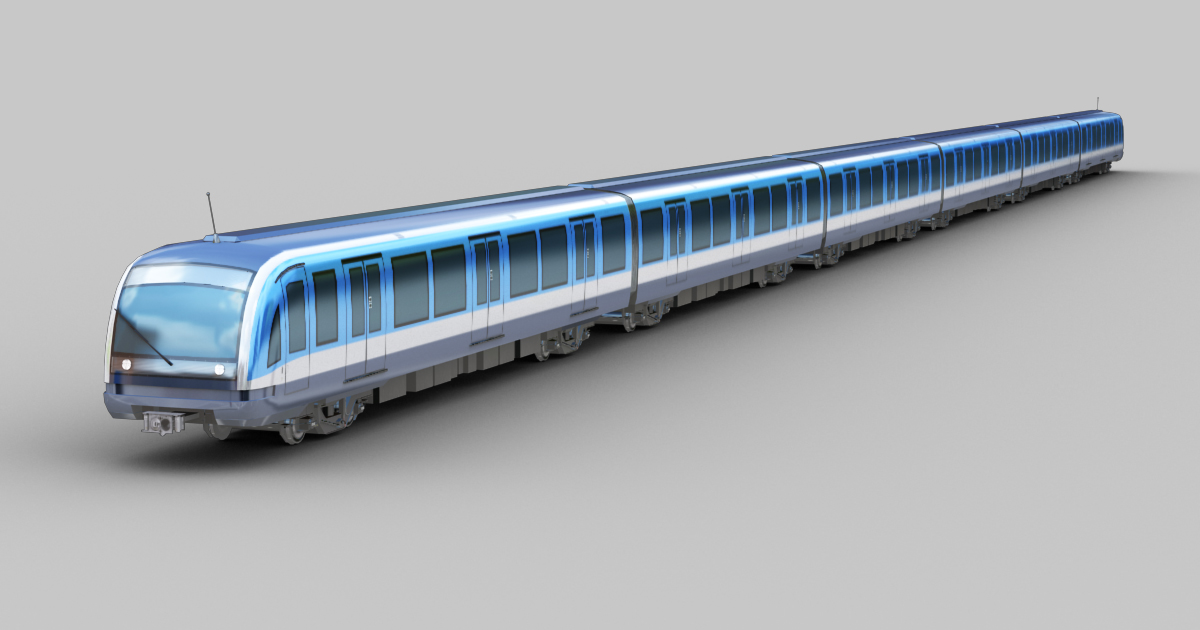 Metro Train Lowpoly | 3D Land | Unity Asset Store