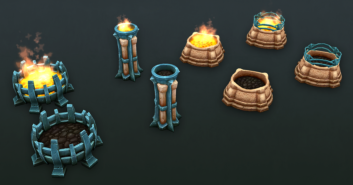 Brazier Set | 3D Props | Unity Asset Store