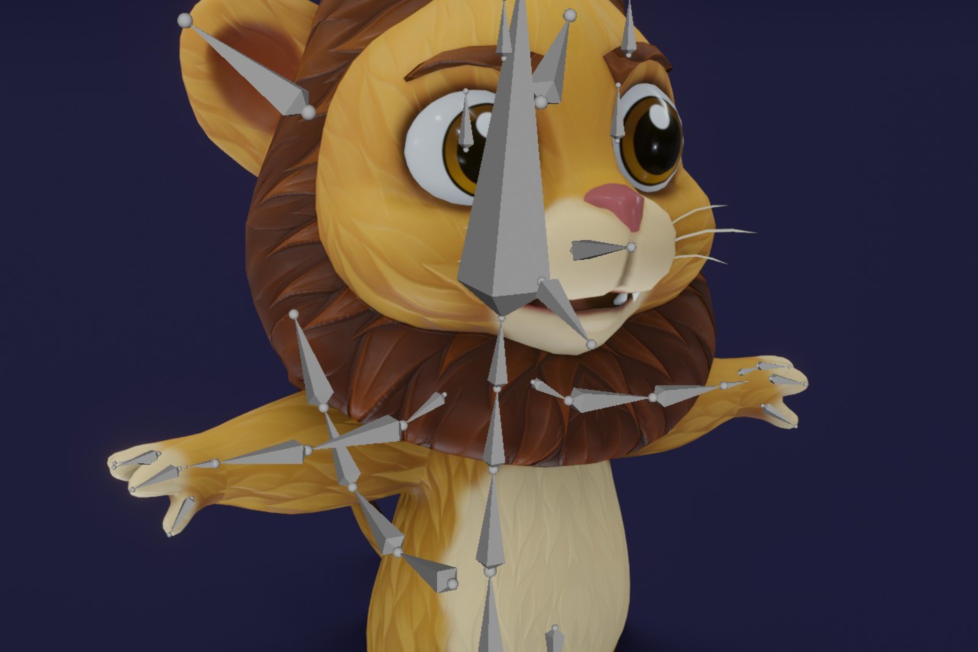 Cartoon Lion Rigged 3D Model | Characters | Unity Asset Store