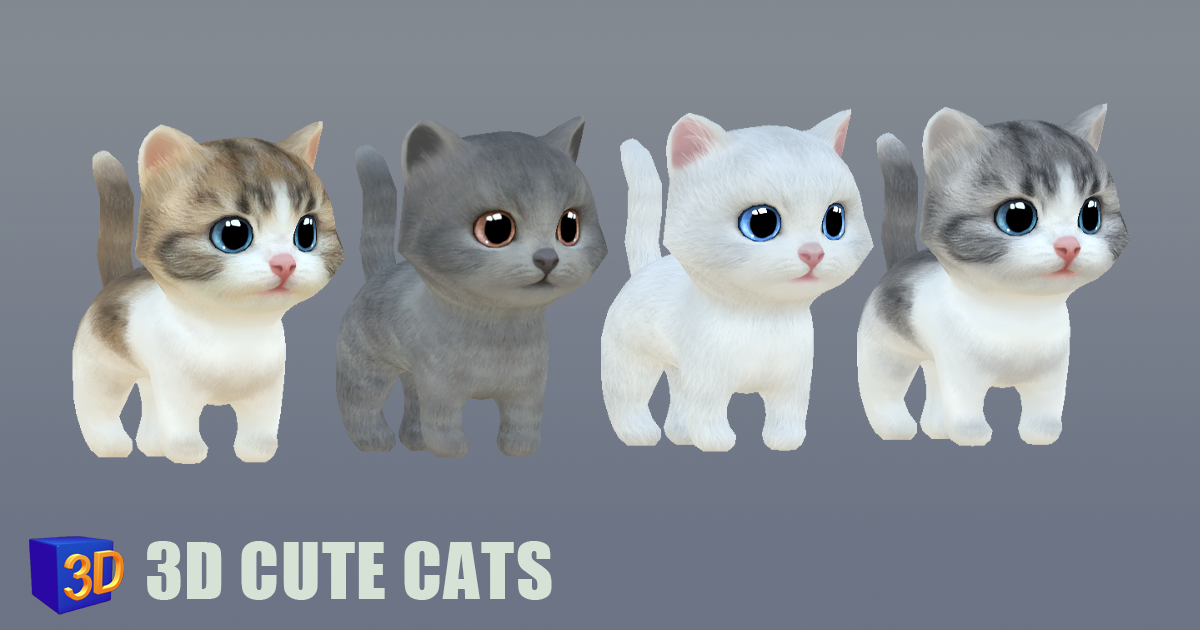 3D Cute Cats Animated | 3D Animals | Unity Asset Store