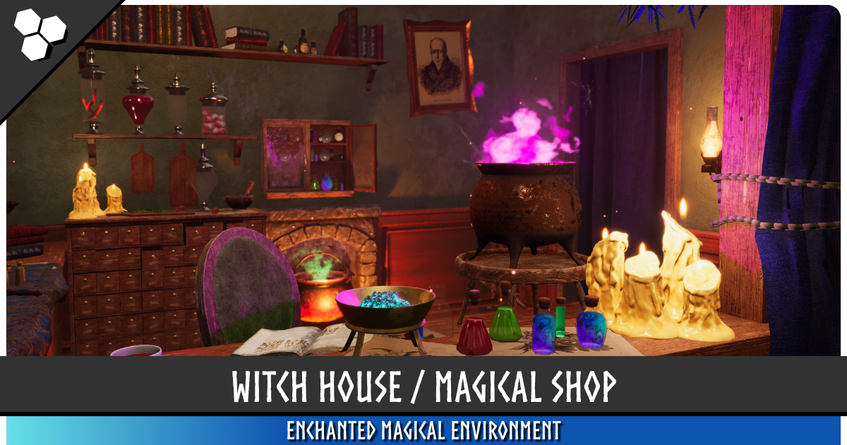 Witch House (Magical House, Magical Shop, Witch Shop, Fantasy Shop ...