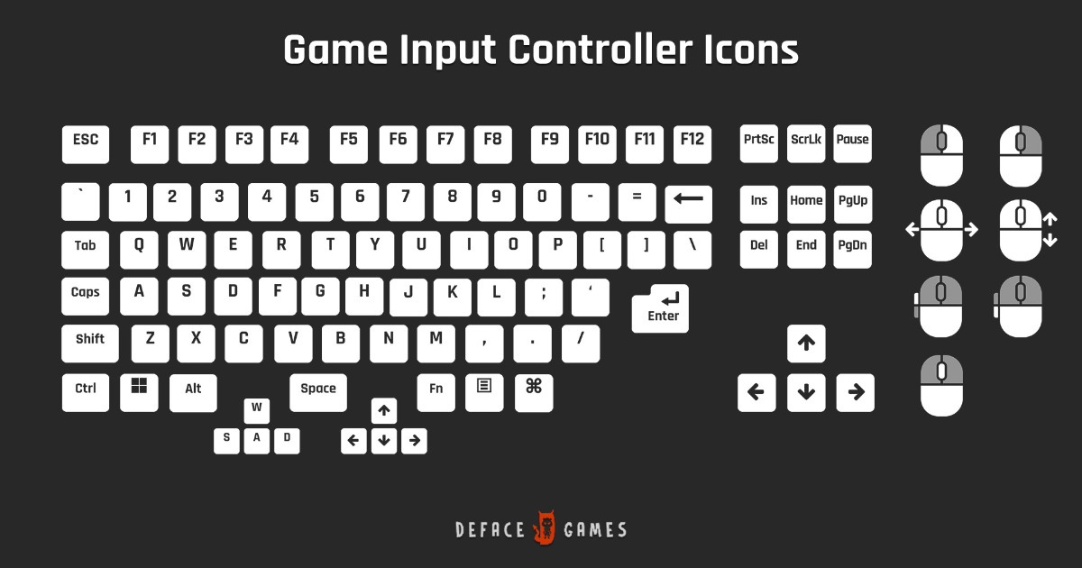 Game Input Controller Icons Free | 2D Icons | Unity Asset Store