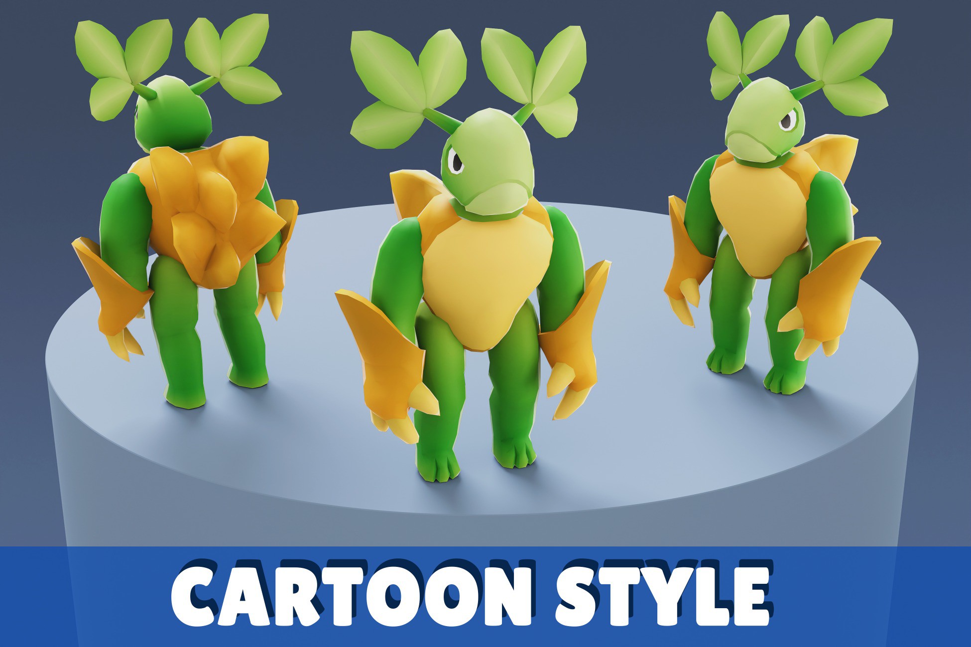 Cartoon Characters - Big Vegeturtle Warrior | 3D Creatures | Unity ...