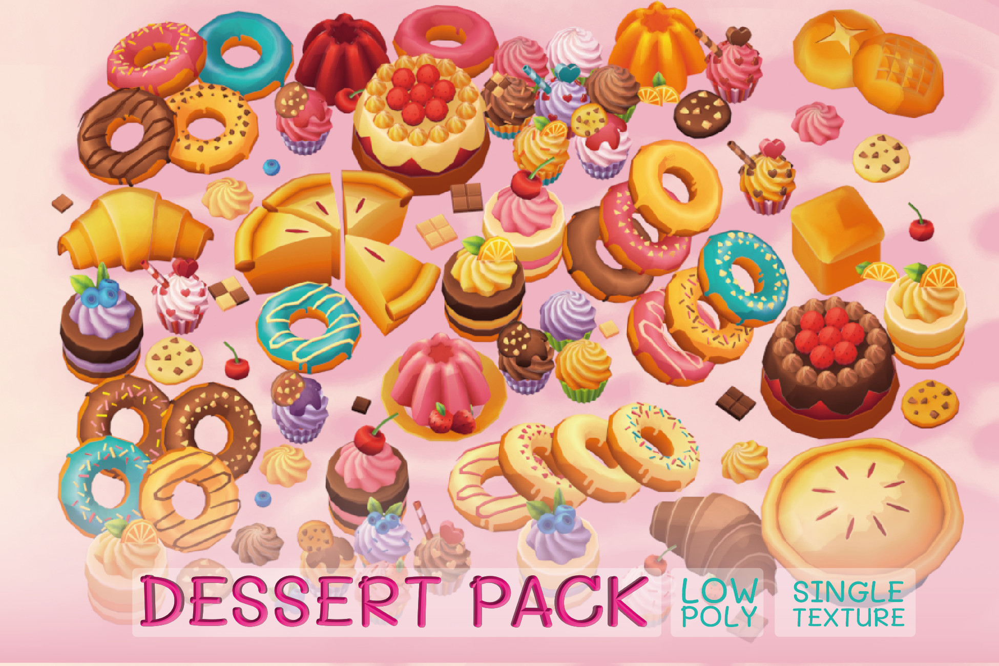 3D Desserts Food Pack | 3D 음식 | Unity Asset Store