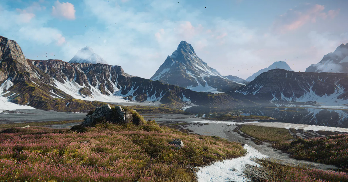 Mountain Lake Valley Environment (BUILT-IN version) | 3D Landscapes ...