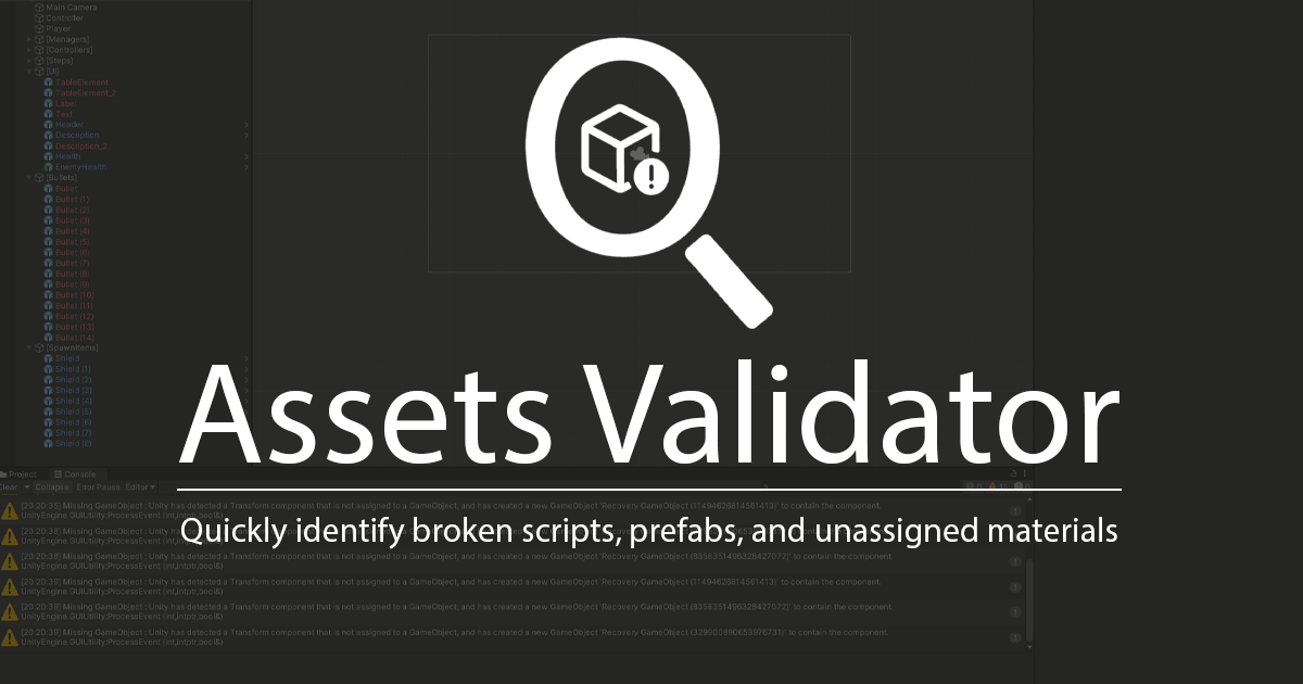 Assets Validator | Utilities Tools | Unity Asset Store