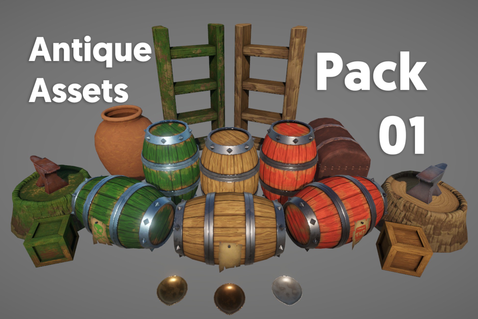 3D Antique Assets Pack 01 | 3D Props | Unity Asset Store