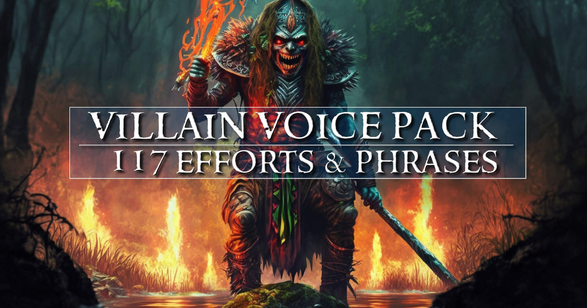 Evil Villain Voice Pack Of 117 Efforts and Phrases | Voices Sound FX ...