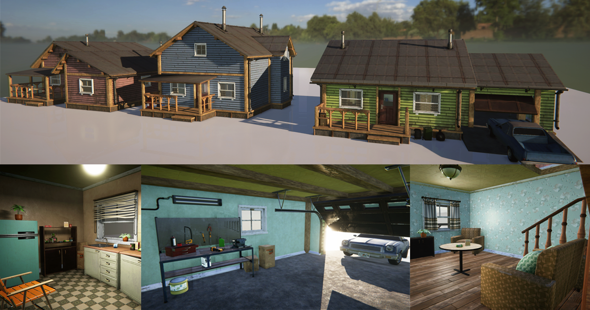 Country houses with interiors | 3D Urban | Unity Asset Store