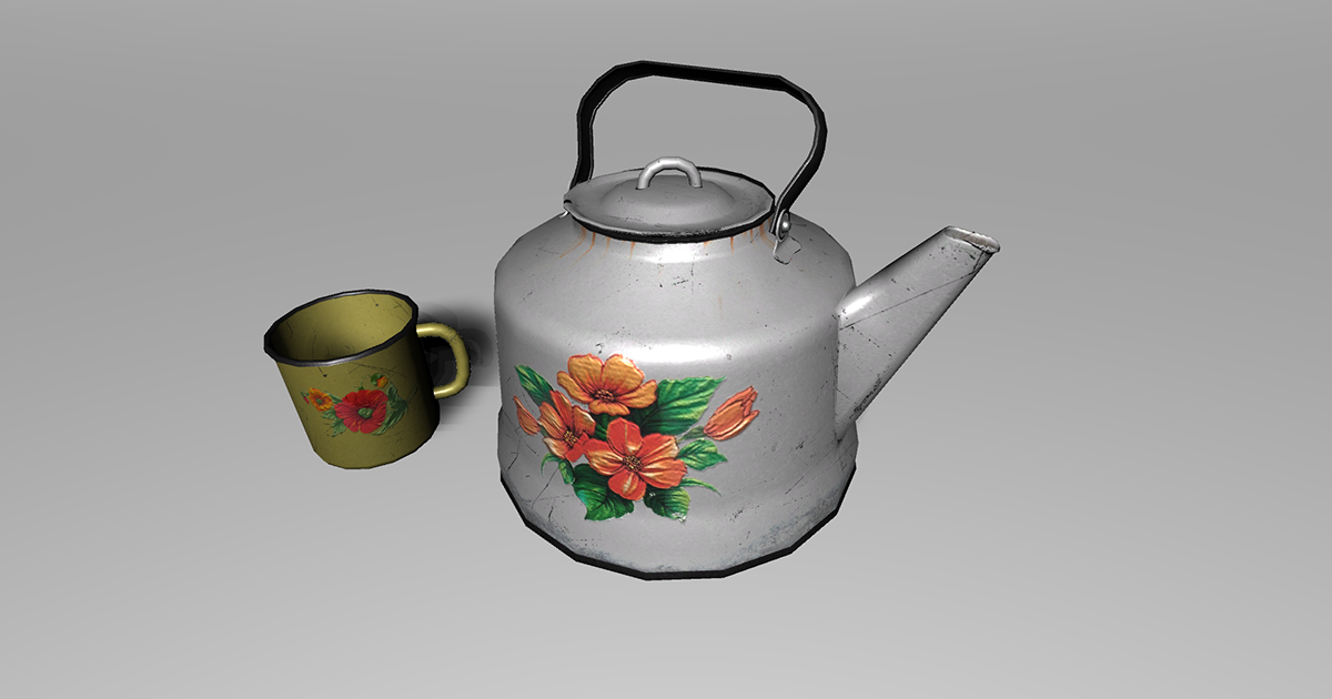 Metal kettle Cup | 3D Props | Unity Asset Store