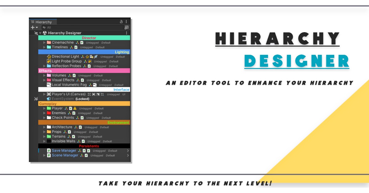 Hierarchy Designer 유틸리티 도구 Unity Asset Store