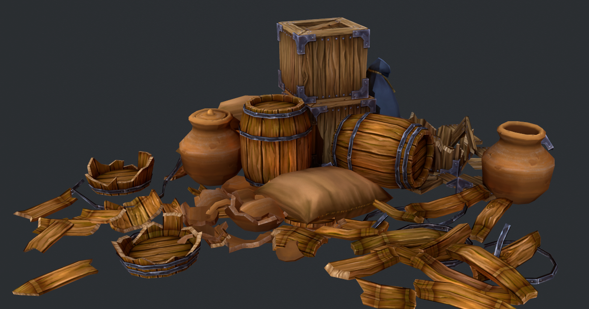 Breakable Containers | 3D Props | Unity Asset Store