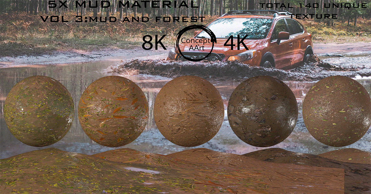 MUD VOL3:MUD AND FOREST | 2D Textures & Materials | Unity Asset Store