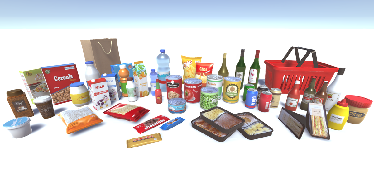 Groceries Collection | 3D Food | Unity Asset Store