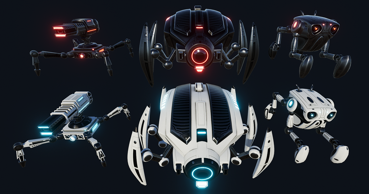 SciFi Spider Robots | 3D Robots | Unity Asset Store