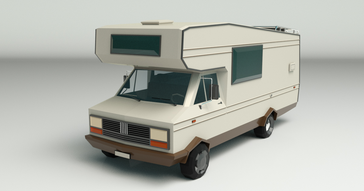 Low Poly Motorhome 01 | 3D Land | Unity Asset Store