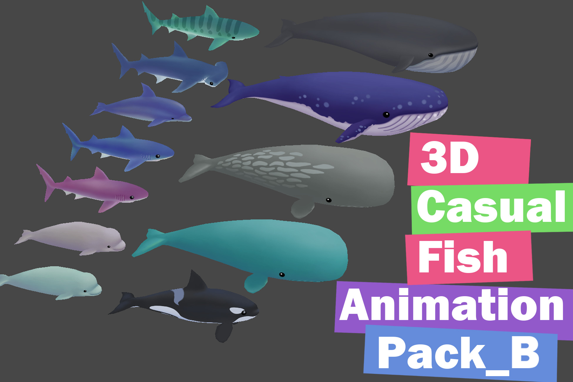 3D Casual Fish Animation Pack_B | Characters | Unity Asset Store