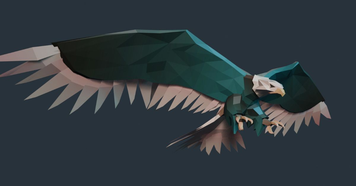 Low Poly Bald Eagle | Characters | Unity Asset Store