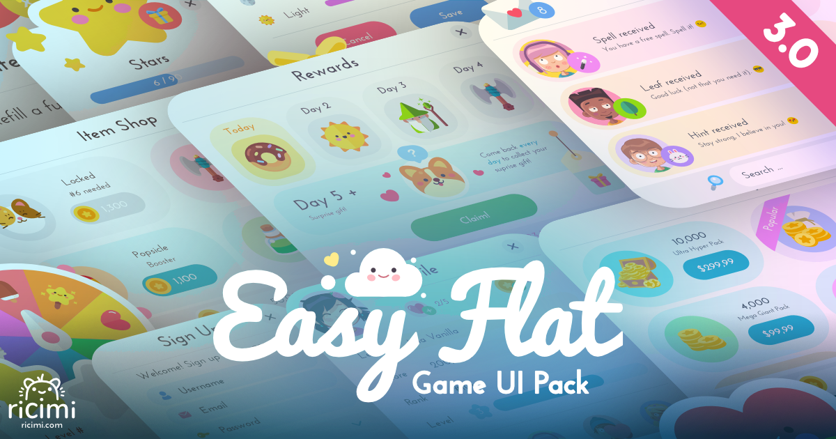 Easy Flat GUI Pack | 2D GUI | Unity Asset Store