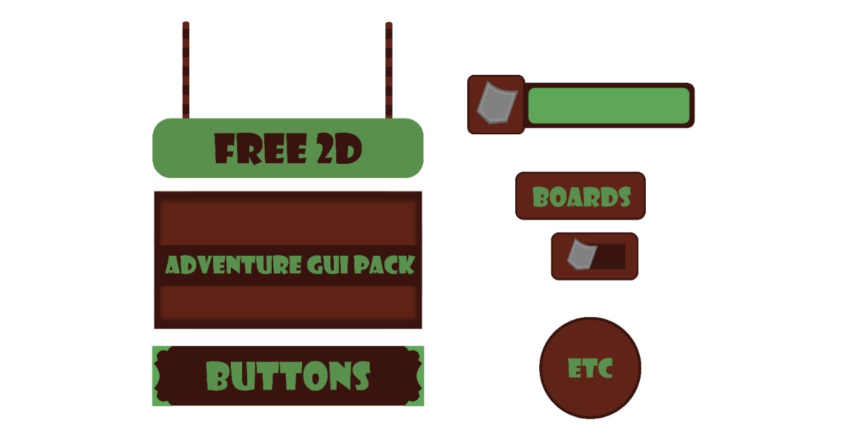 2D Adventure GUI Pack | 2D GUI | Unity Asset Store