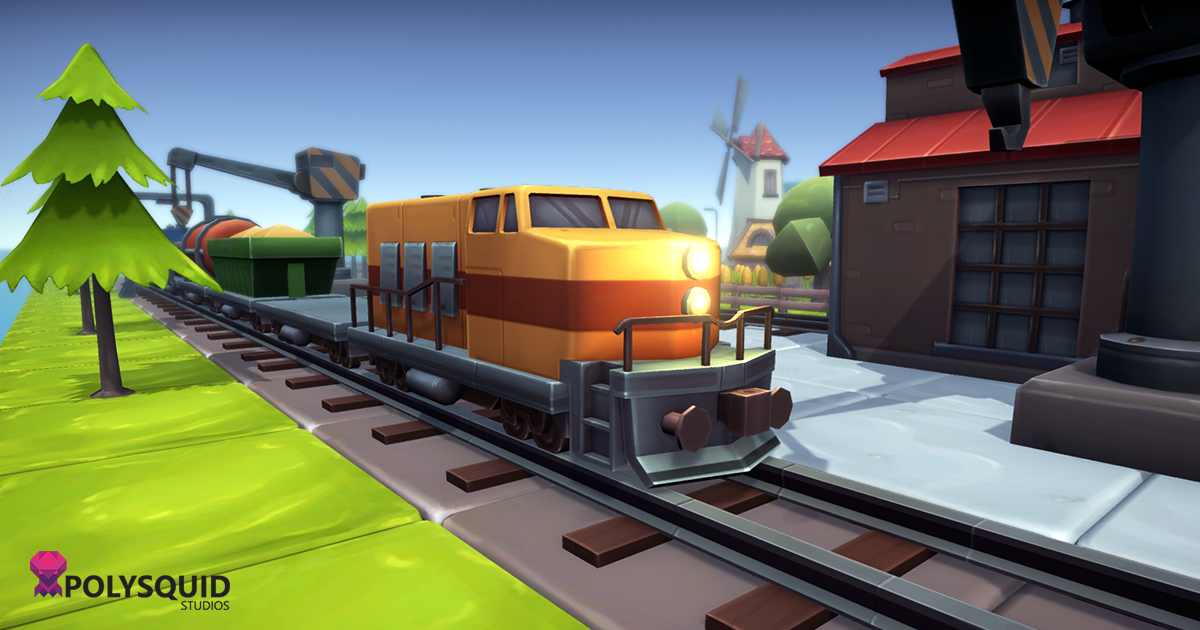 Cube Train Station | 3D Fantasy | Unity Asset Store