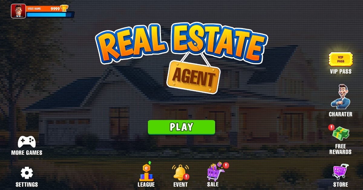 Modern Real Estate Tycoon UI Kit – Business Simulator Mobile Game GUI ...