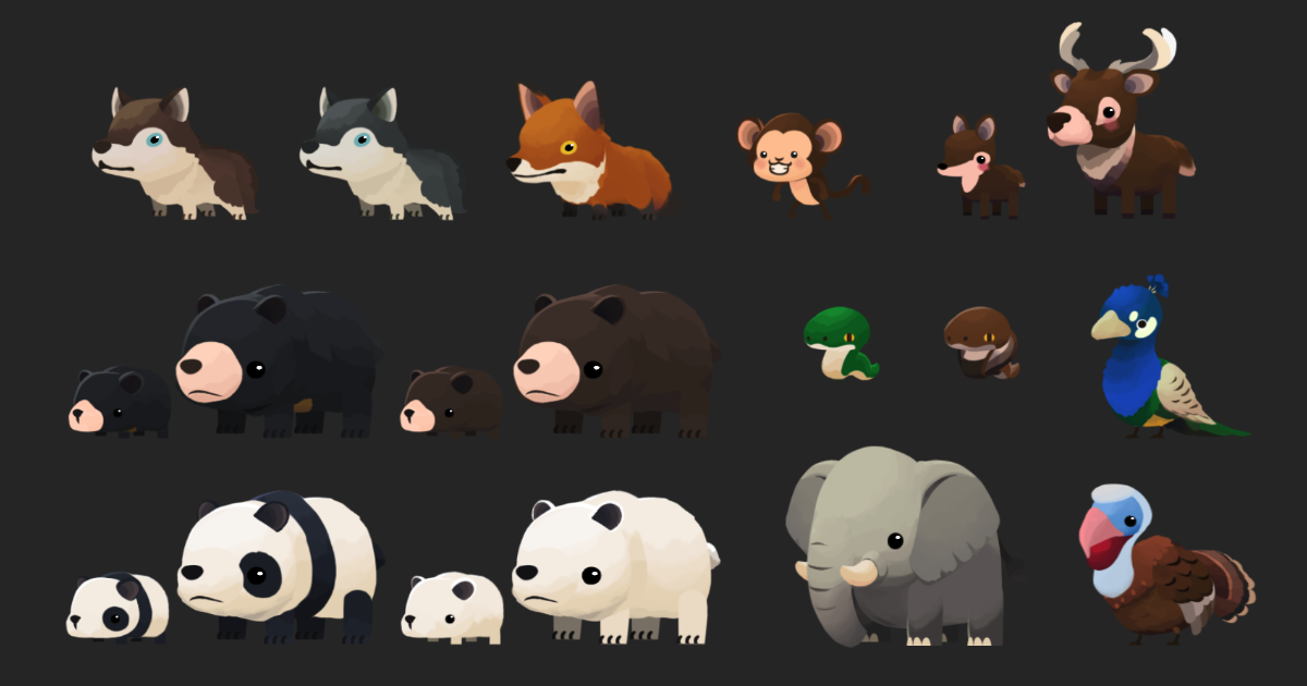 2D Cute Wild Animal Pack V.1 | 2D Characters | Unity Asset Store