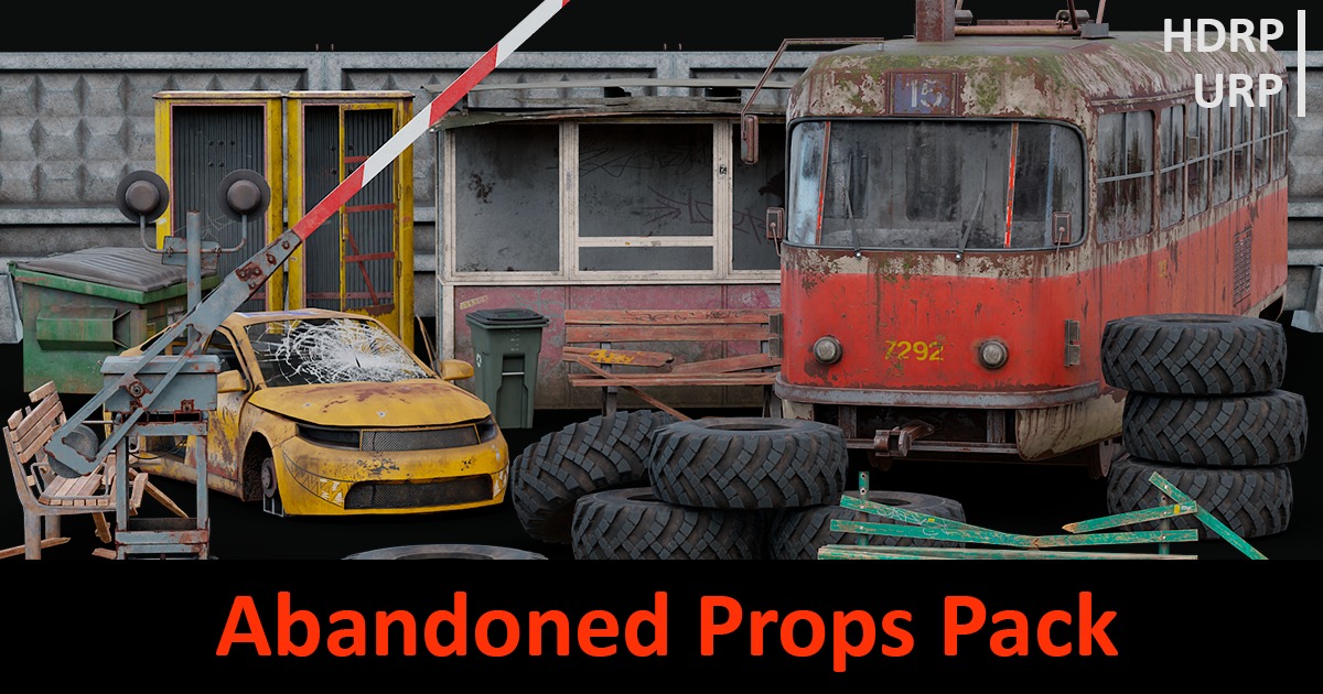 Abandoned Props Pack | 3D Industrial | Unity Asset Store