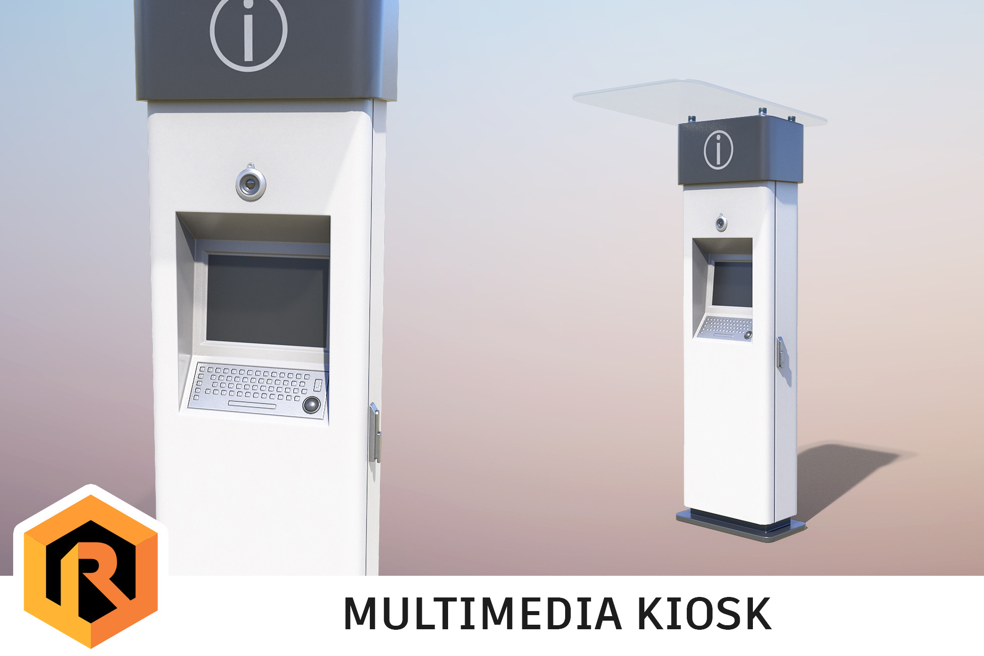 Small Multimedia Kiosk | 3D Props | Unity Asset Store