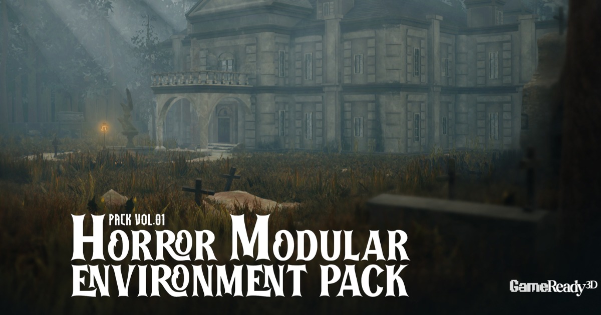 Horror Modular Environment Pack – Mansion, Barn & Creepy Props | 3D ...