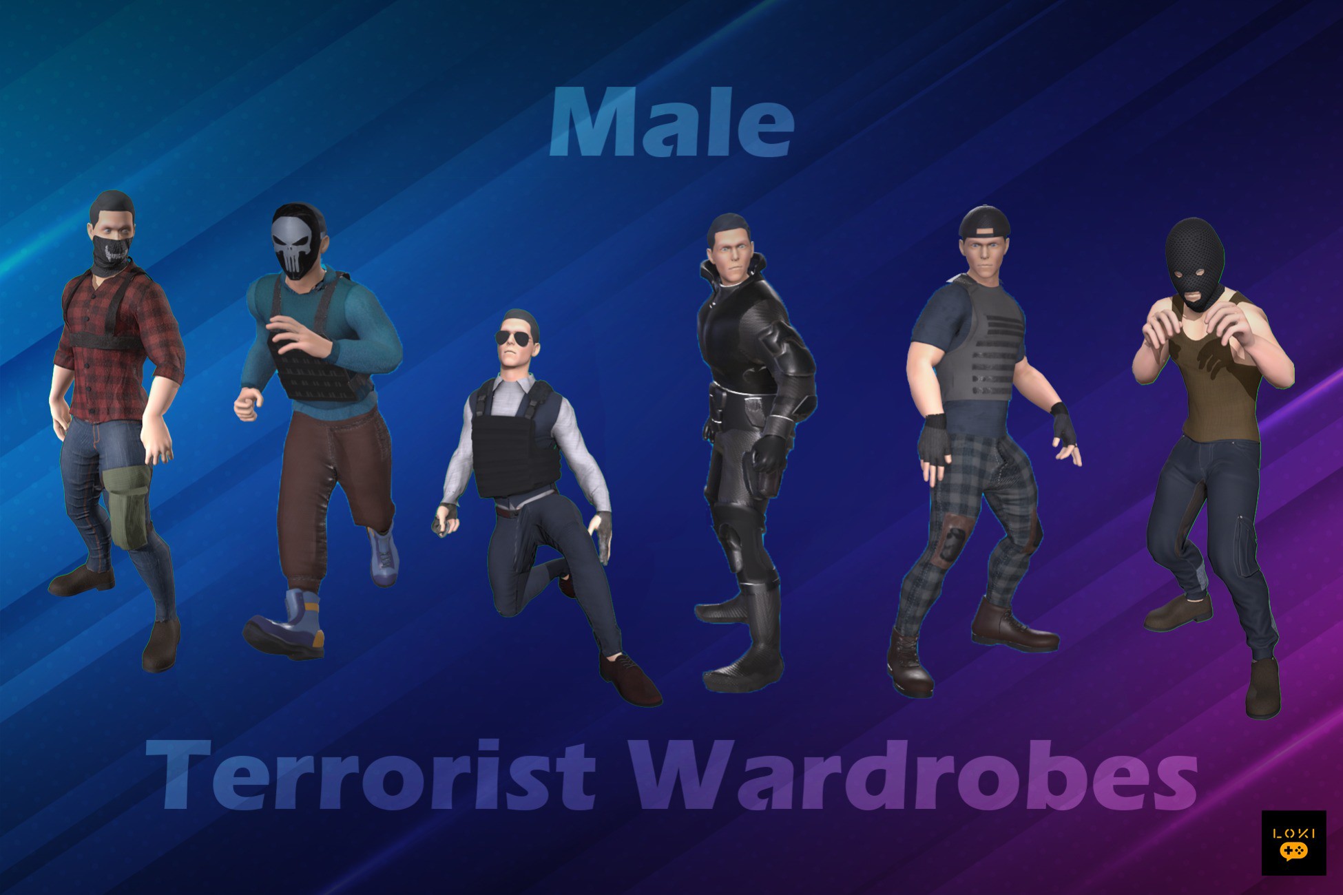 3D Male Terrorist Pack | Characters | Unity Asset Store