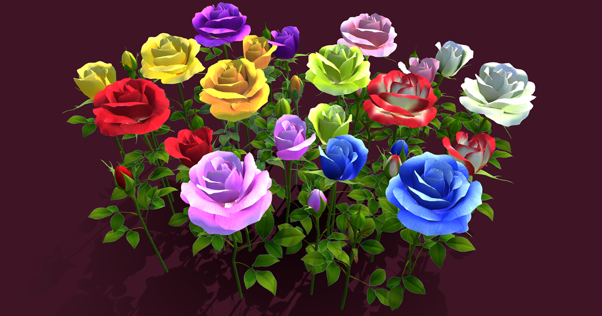 Flower Rose Madiver | 3D Flowers | Unity Asset Store