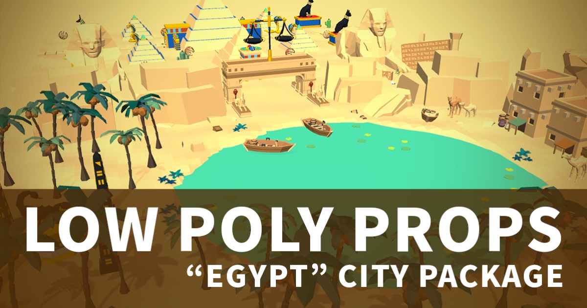 3D Low poly "Egypt" prop Pack | 3D Props | Unity Asset Store