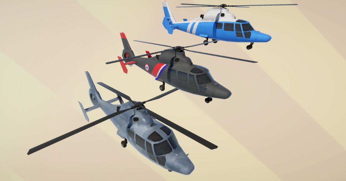 Helicopter AS565MB Panther lowpoly gameready Low-poly 3D model | 3D Air ...