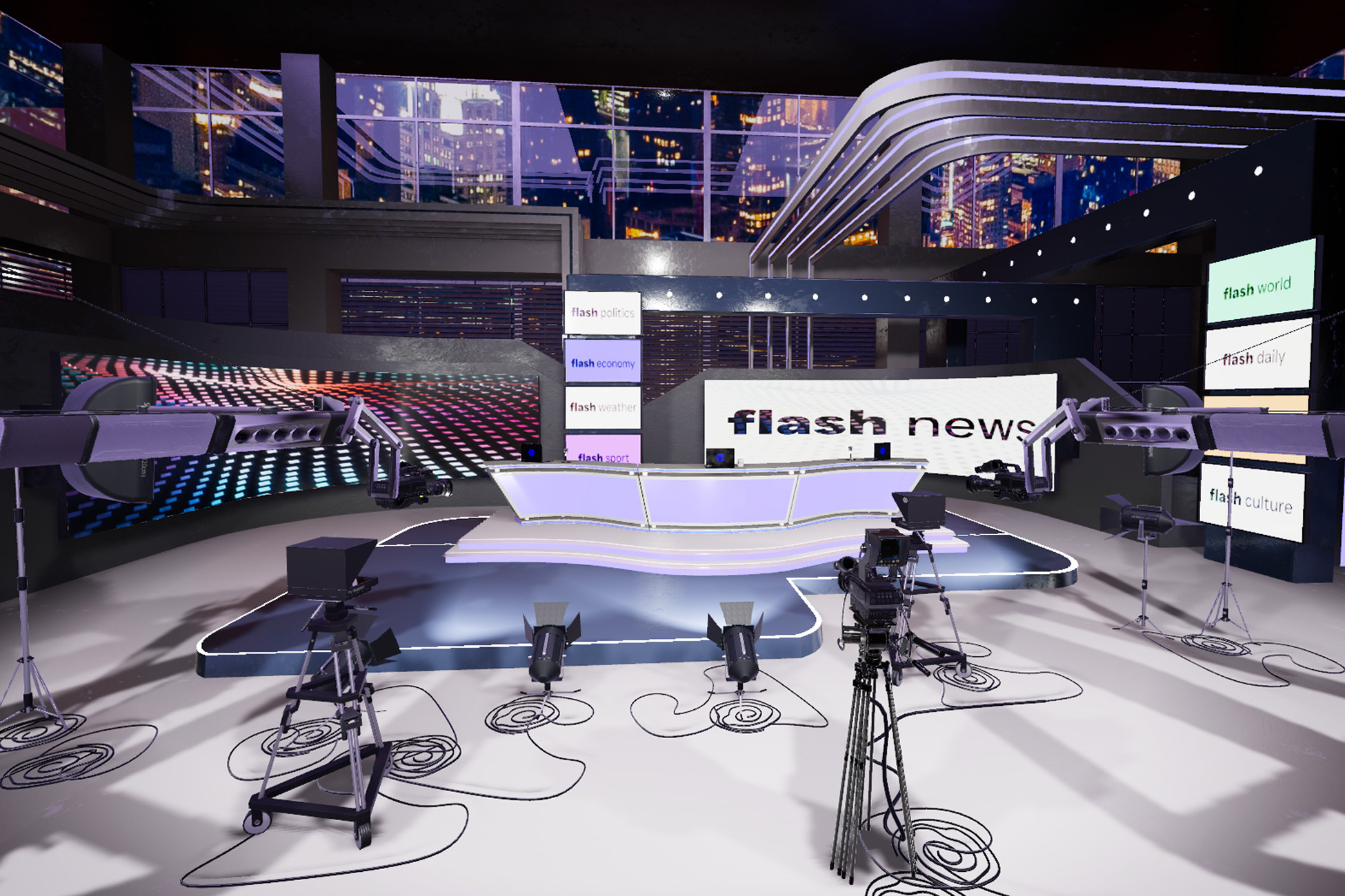 Flash News TV Studio | 3D Environments | Unity Asset Store