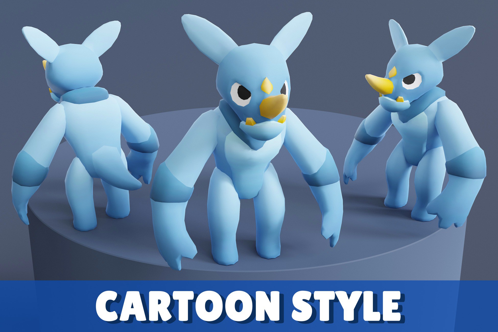 Cartoon Characters - Medium Bluerock Warrior | 3D Creatures | Unity ...
