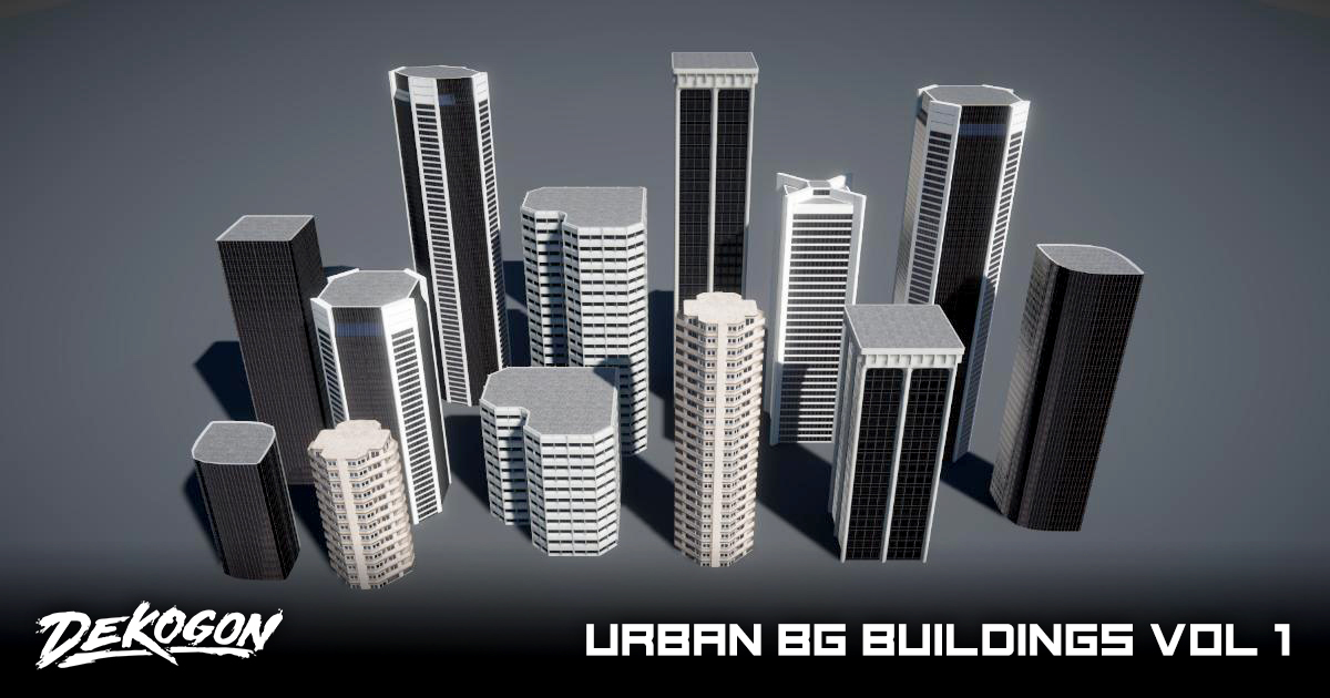 Urban Background Buildings VOL.1 | 3D Props | Unity Asset Store
