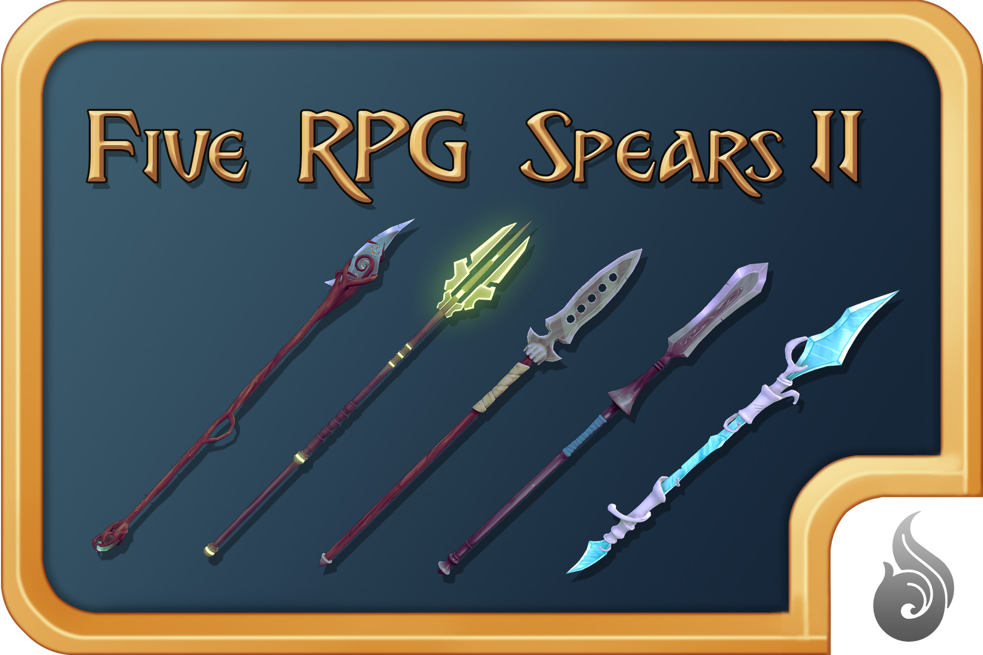 Five Hand-Painted Fantasy Spears II | 3D Weapons | Unity Asset Store