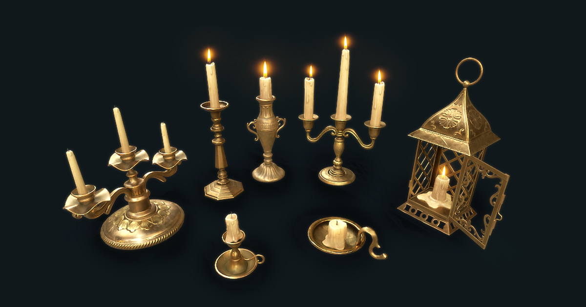Medieval Light Source | 3D | Unity Asset Store