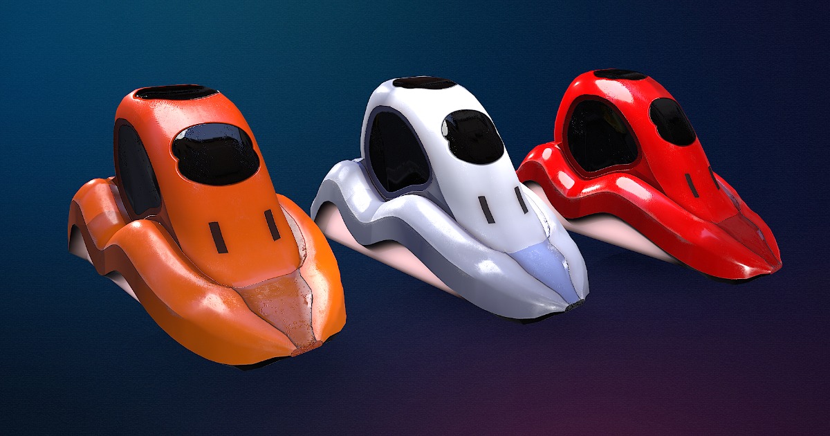Stylized Sci-fi Car | 3D Vehicles | Unity Asset Store