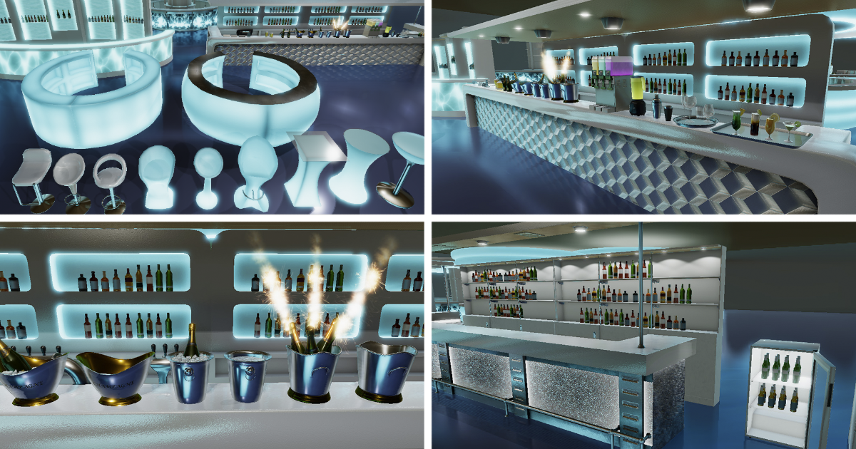 LED Bar Props | 3D Interior | Unity Asset Store