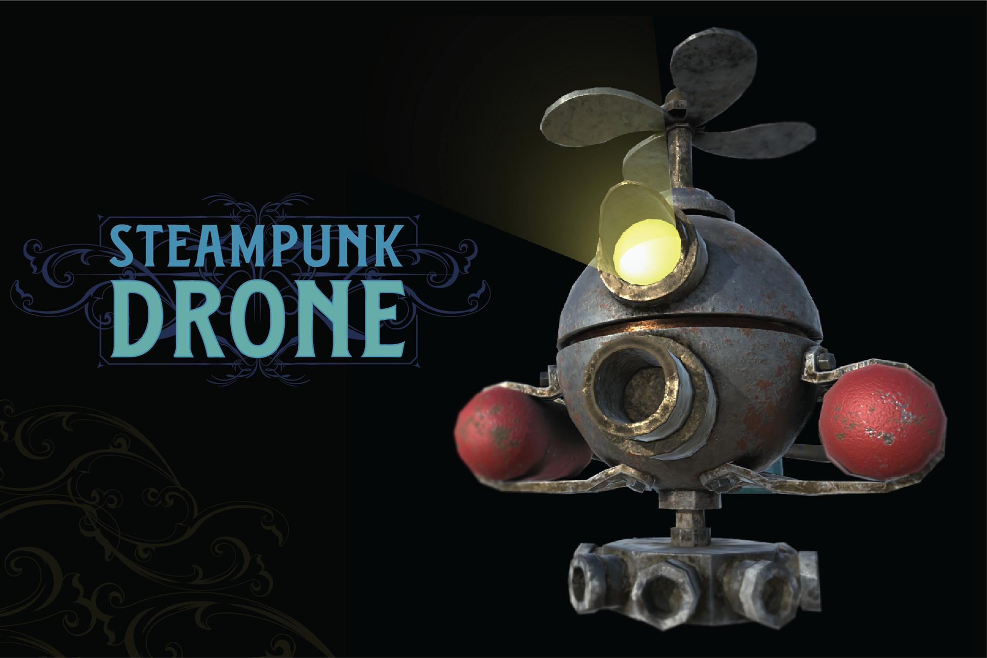 Sci Fi Retro Drone 3d Robots Unity Asset Store