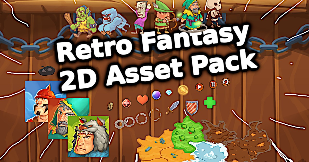Fantasy Retro 2D Asset Pack | 2D Characters | Unity Asset Store