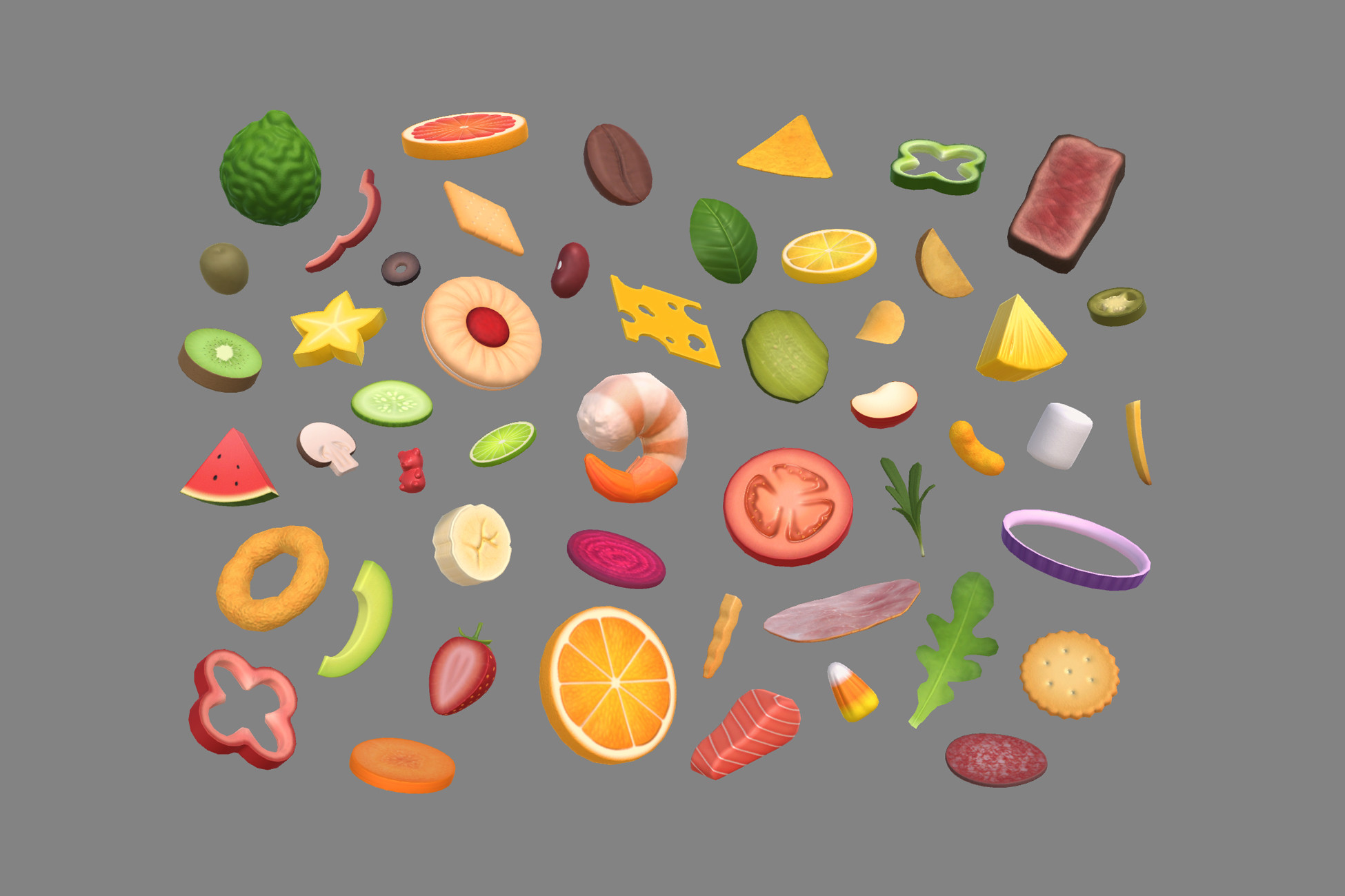Cartoon Food Pack Vol. 4 | 3D 食物 | Unity Asset Store